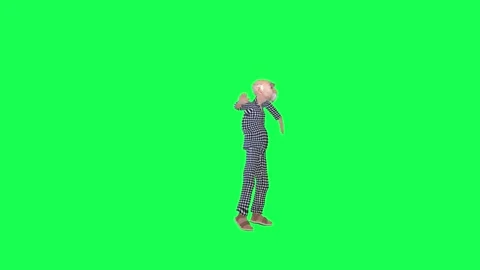 3d cartoon old man dancing hip-hop, left... | Stock Video | Pond5
