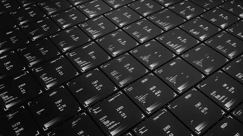 3D cells with numbers. Animation. Futuri... | Stock Video | Pond5