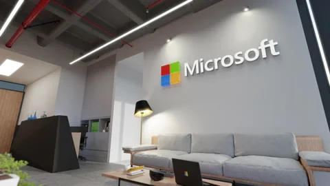 3D CGI Hyperlapse Animation of Microsoft... | Stock Video | Pond5