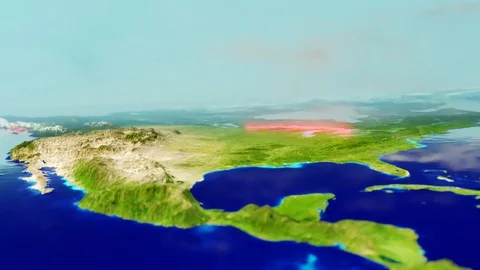 3D CGI Map of The United States of Ameri... | Stock Video | Pond5