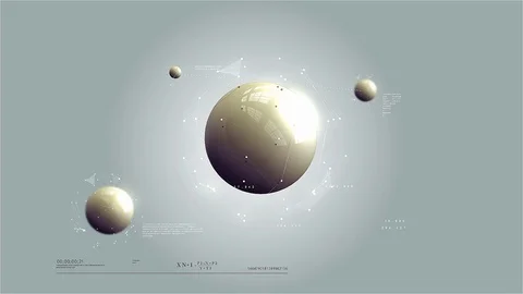 3D CGI planets motion graphics sci fi st... | Stock Video | Pond5