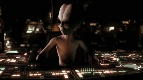 3D CGI VFX animation of a classic Roswel... | Stock Video | Pond5