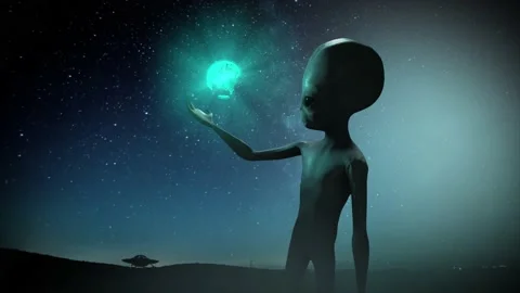 3D CGI VFX animation of classic Roswell ... | Stock Video | Pond5