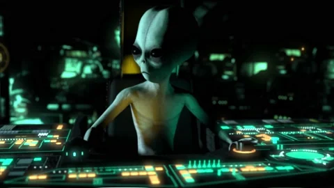 3D CGI VFX animation of a classic Roswel... | Stock Video | Pond5