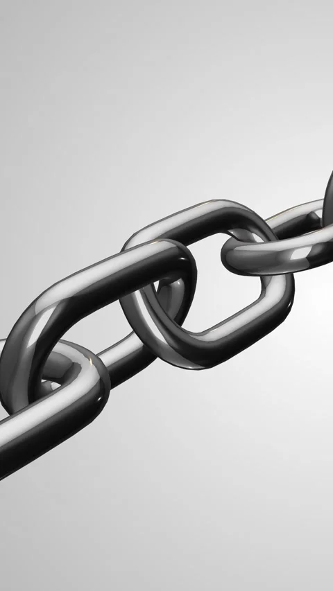 3d chain, symbol of union and connection... | Stock Video | Pond5