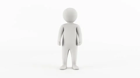 3D character breathing, idle animation | Stock Video | Pond5