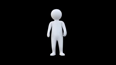 3D character breathing, idle animation +... | Stock Video | Pond5