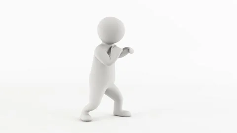 3D character roundhouse kick animation | Stock Video | Pond5