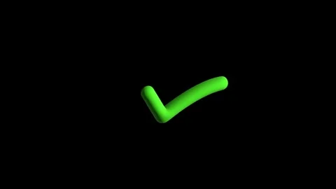 3D Check mark icon animation, positive s... | Stock Video | Pond5