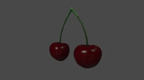 3D Cherry Loop Rotating (Alpha) | Stock Video | Pond5