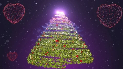 3d Christmas tree motion background | Stock Video | Pond5