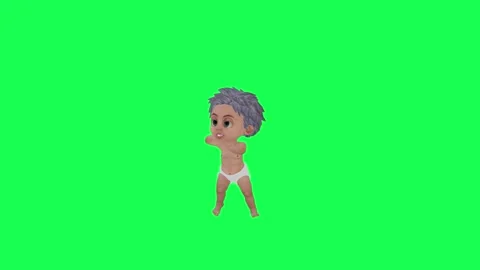 3d Chroma key baby dancing Gangnam style... | Stock Video | Pond5