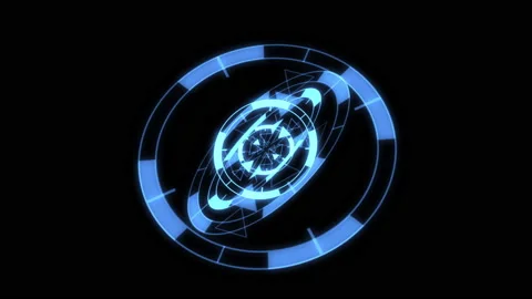 3D Circle Triangle Spin VJ Loop Blue S A... | Stock Video | Pond5