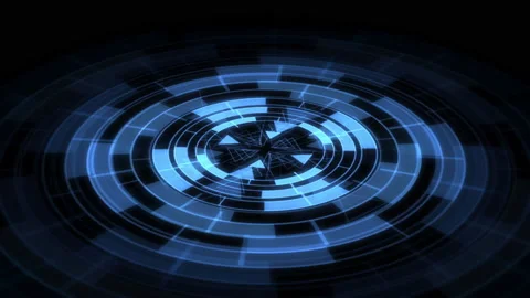 3D Circle Triangle VJ Loop Blue Audio Re... | Stock Video | Pond5