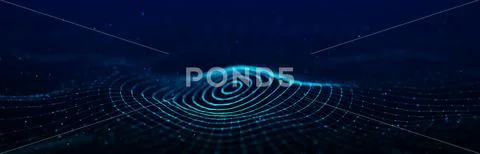 3D circular digital wave. Technology wave. Flow digital structure ...