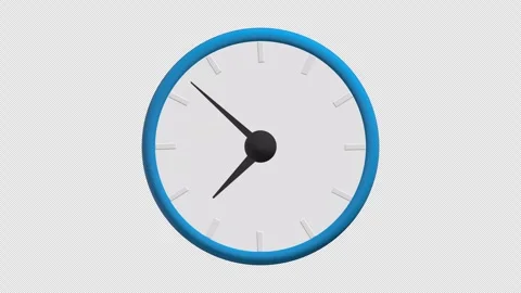 3D Clock Spinning Animation. Transparent... | Stock Video | Pond5
