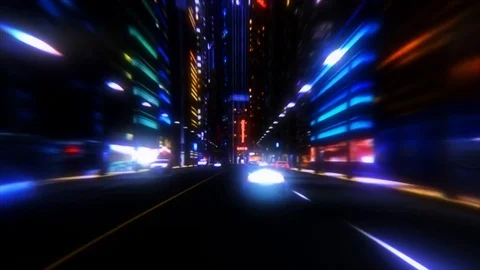 City Lights Background Loop Stock Footage ~ Royalty Free Stock Videos ...