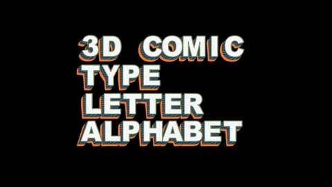 3D comic Alphabet, animated typeface ~ After Effects #256434776