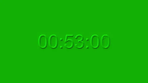 3D Countdown Timer Animation on Green Sc... | Stock Video | Pond5