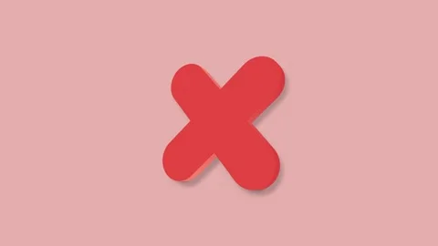 3d Cross mark animation, No symbol on re... | Stock Video | Pond5