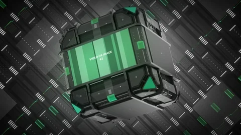 After Effects Template: 3d Cube Cyber Screens #126164401