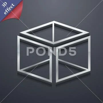 3d cube icon symbol. 3D style. Trendy, modern design with space for your text .: Graphic #115457233