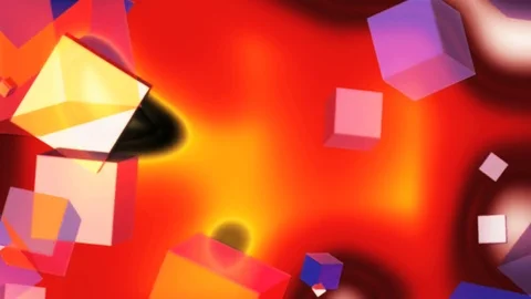 3D Cube particles spinning over a motion... | Stock Video | Pond5