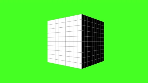 3D Cube Rotating in the Middle of Screen... | Stock Video | Pond5