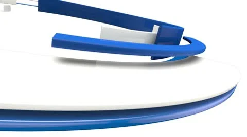 3d curves rotating animation (with alpha... | Stock Video | Pond5