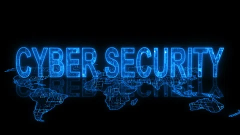 3d cyber security text technology earth ... | Stock Video | Pond5