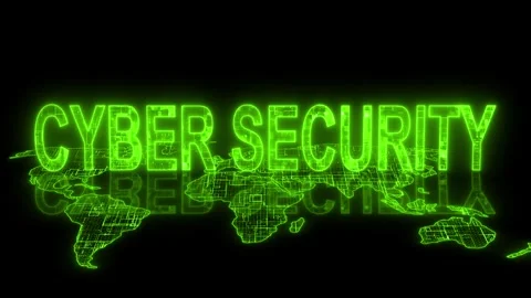 3d cyber security text technology earth ... | Stock Video | Pond5