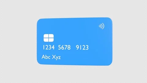 3D Debit Card Rotating on a Transparent ... | Stock Video | Pond5