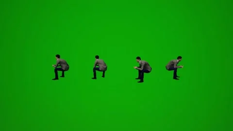 3d different australian men on green scr... | Stock Video | Pond5