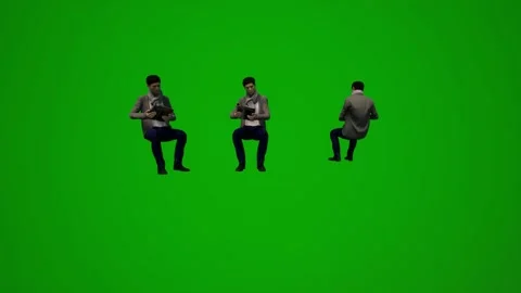 3d different australian men on green scr... | Stock Video | Pond5