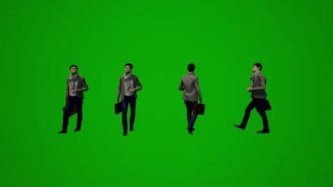 3d different australian men on green scr... | Stock Video | Pond5