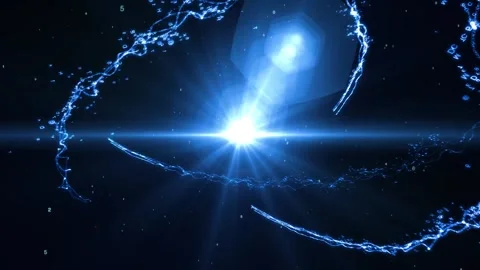 3d Digital Particle Light Rings Moving L... | Stock Video | Pond5