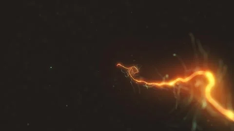 3d Distorted Ray Inside Particles Field | Stock Video | Pond5