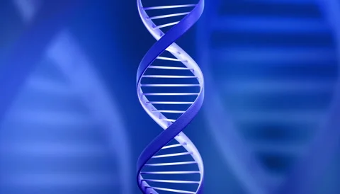 3D DNA rotation animation on blue backgr... | Stock Video | Pond5