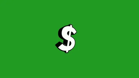 3D Dollar signs symbol 4k animation on g... | Stock Video | Pond5