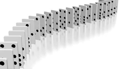 3D domino effect animation | Stock Video | Pond5
