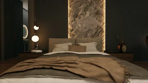 3D Dramatic Bedroom Ideas. Modern Luxury... | Stock Video | Pond5
