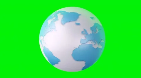 3d Earth globe on green screen | Stock Video | Pond5