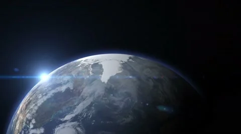 3d earth stylized spinning planet with l... | Stock Video | Pond5