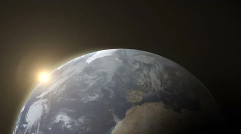 3d earth stylized spinning planet loop w... | Stock Video | Pond5