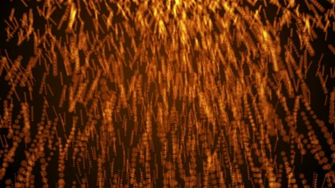 3d falling fire particles, effect of fla... | Stock Video | Pond5