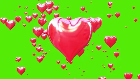 3D Falling & Fracture Hearts Animation | Stock Video | Pond5