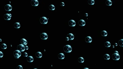 3D falling underwater bubbles cloud 4K 3... | Stock Video | Pond5