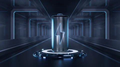 3D fast charge battery with technology b... | Stock Video | Pond5