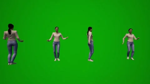 3d female asian chef on green screen wal... | Stock Video | Pond5