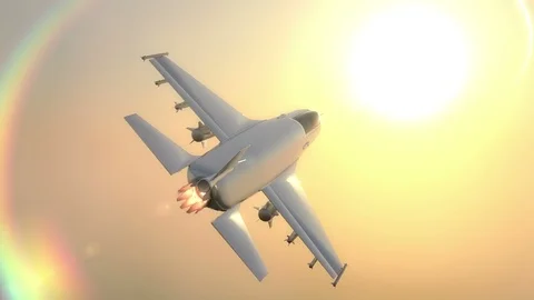 3D fighter jet animation | Stock Video | Pond5